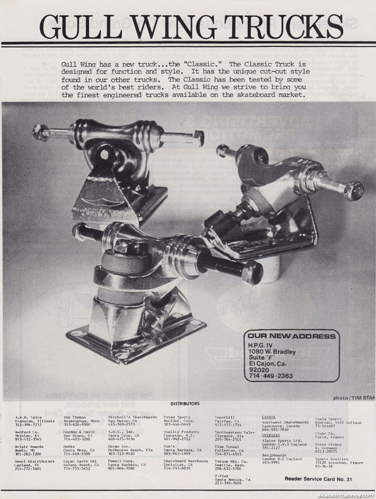 Gullwing Trucks: New Classic – Skate and Annoy Galleries